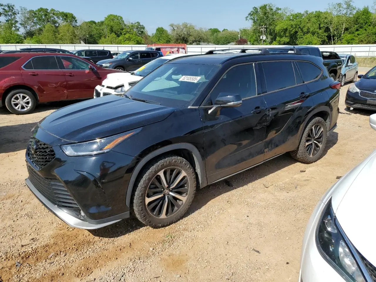 VIN: 5TDLZRBH7MS144710 | TOYOTA HIGHLANDER 2021 BLACK 3.5L 6 free car ...